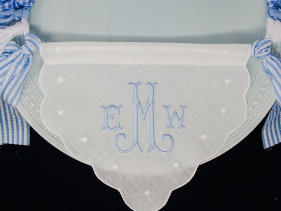 Embroider Monogram Banner-wall Banner First Birthday-monogram - Etsy