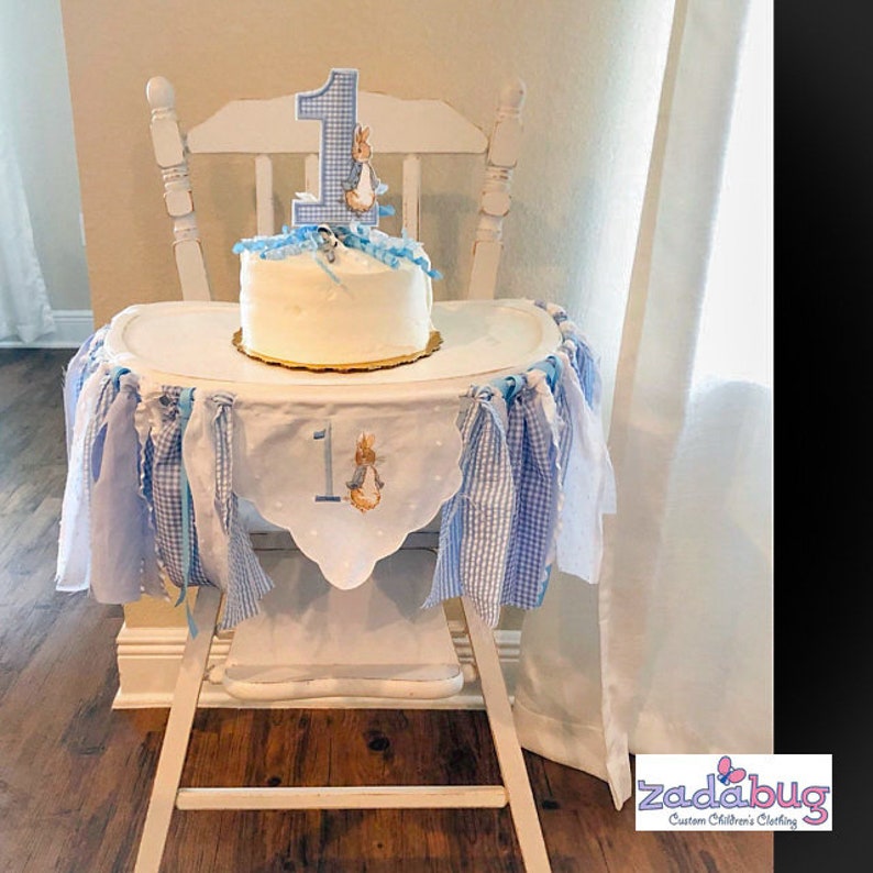 Personalized Embroidered Peter Rabbit Highchair - Etsy