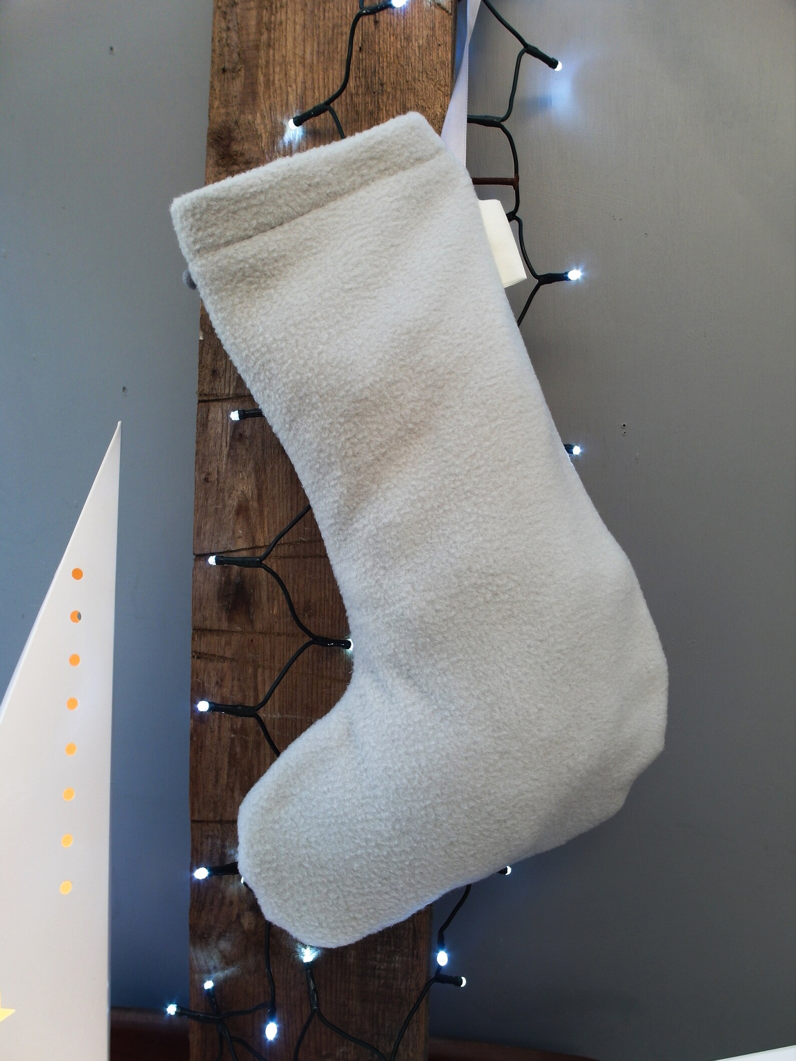 Personalized Grey Gray Christmas Stockings. GENUINE HANDMADE. - Etsy