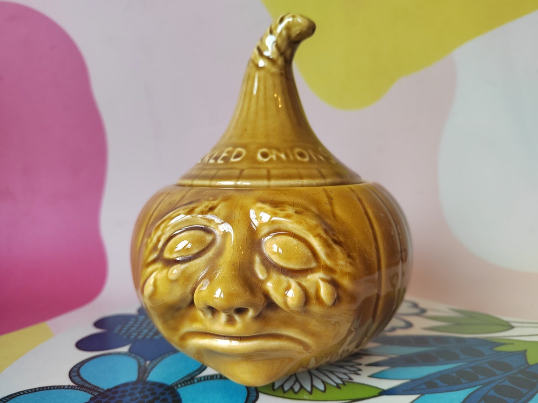 Vintage Pickled Onions Crying Face Jar - Etsy