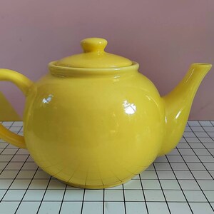 Vintage 90's Happy Face Yellow Teapot - Etsy