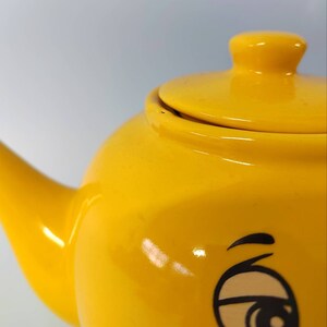 Vintage 90's Happy Face Yellow Teapot - Etsy