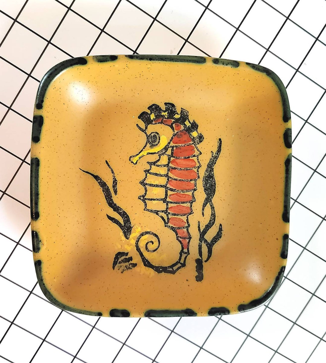 Vintage Honiton Devon Seahorse Trinket Dish/ Pin Dish - Etsy