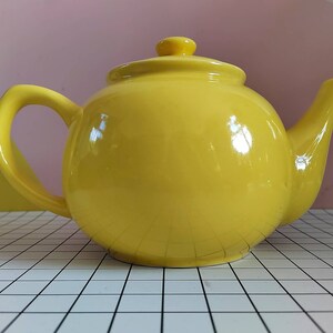 Vintage 90's Happy Face Yellow Teapot - Etsy