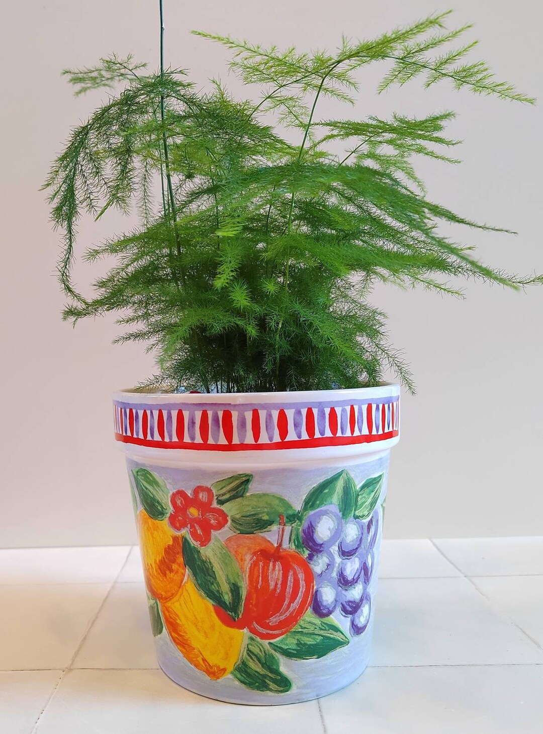 80's Fruit Design Rayware Plant Pot - Etsy UK