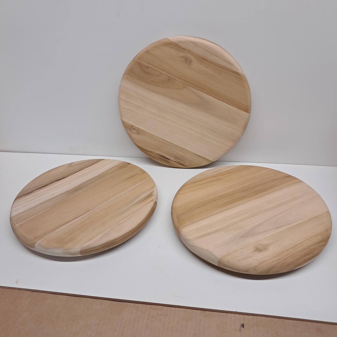 Lazy Susan Set of 3 | Teak Wood Lazy Susie Assortment | Wooden ...