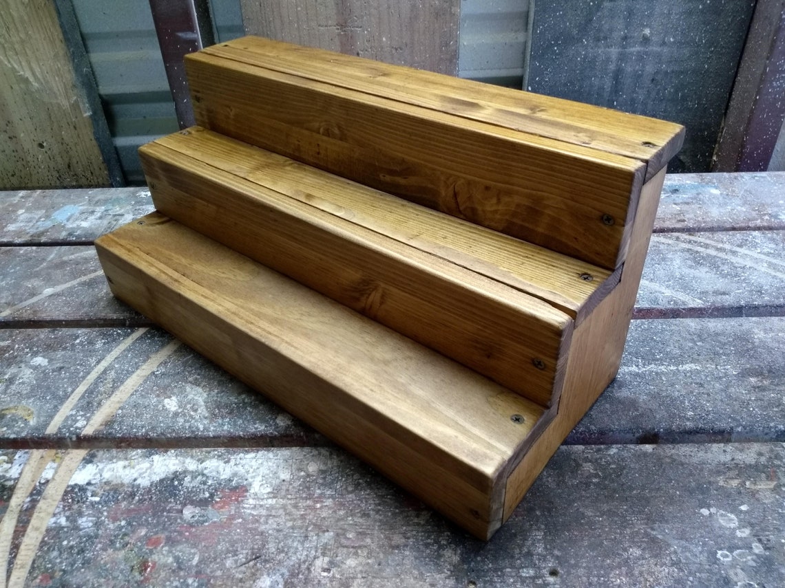 16 Inch Pine Wood Three Tier Spice Rack - Etsy