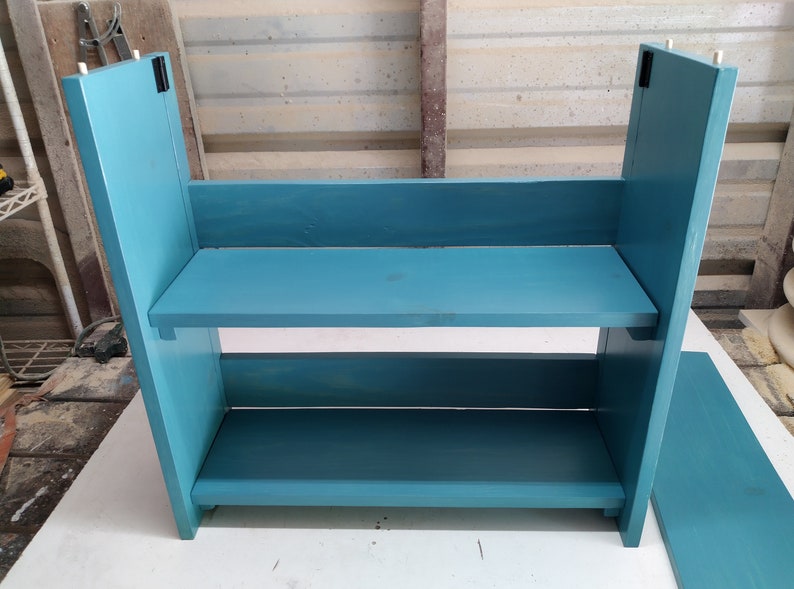 Solid Wood Folding Bookcase Wooden Bookshelf That Folds - Etsy