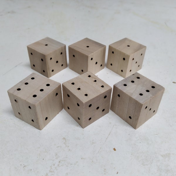 Wooden Dice - Etsy