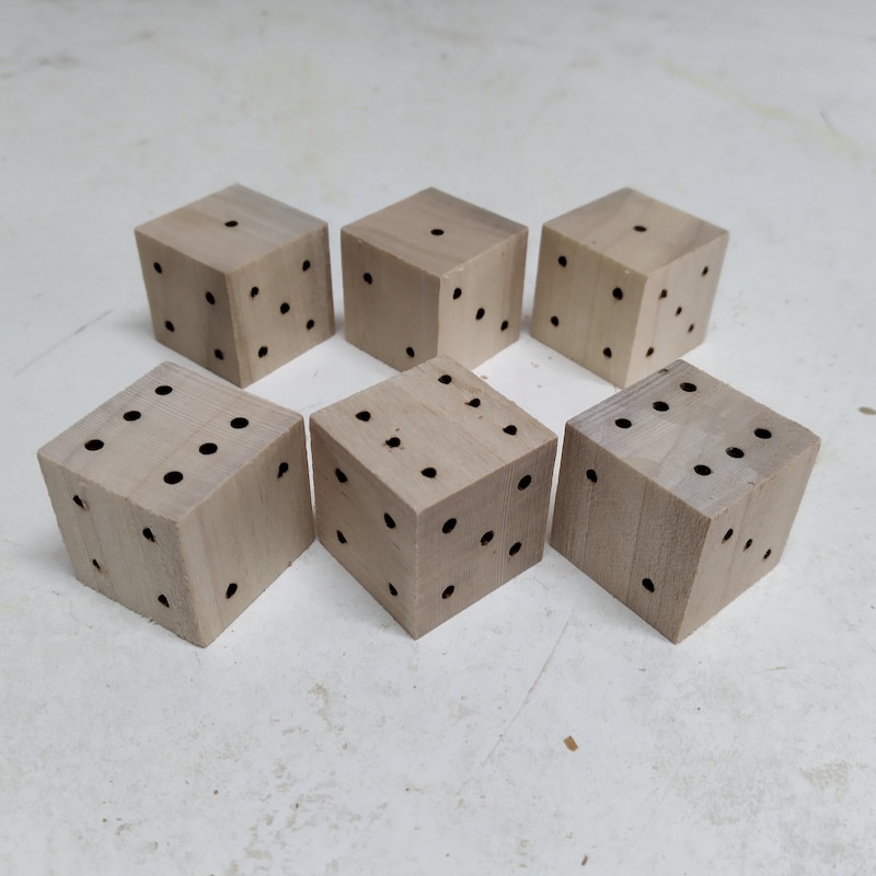 Wooden Dice - Etsy