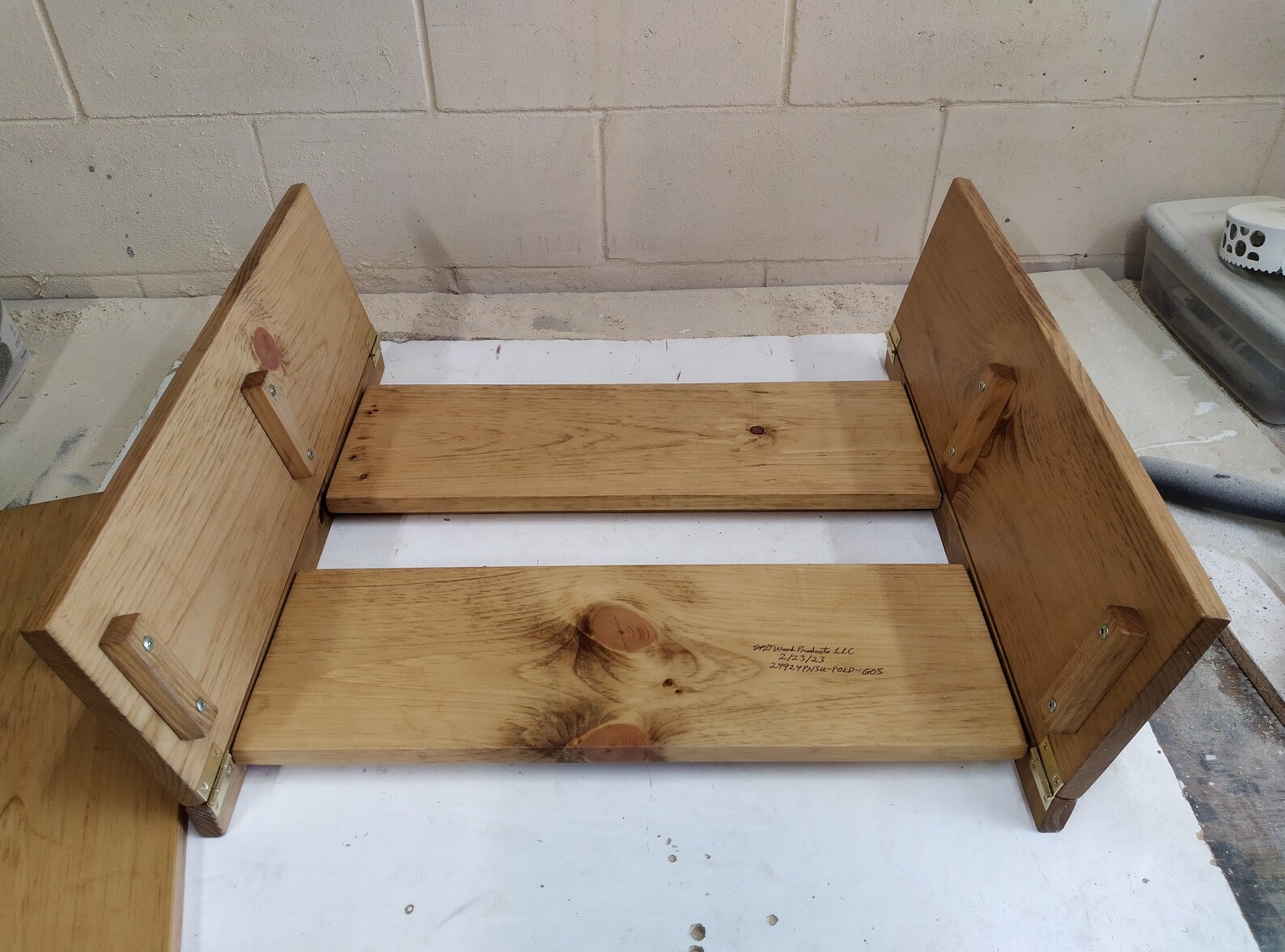 Solid Pine Folding Bookcase Wooden Bookshelf That Folds - Etsy