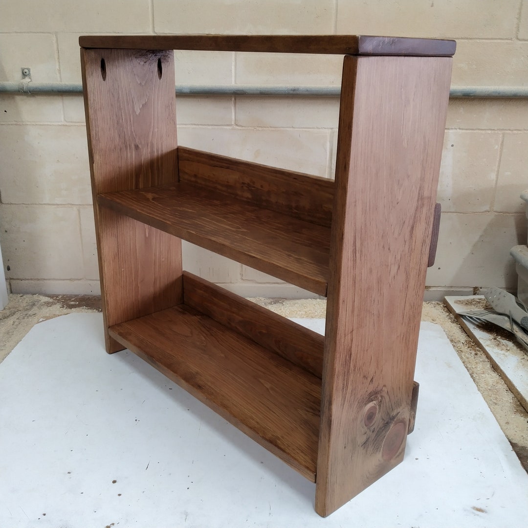 Small Pine Wood Bookcase Kit | Wooden Bookshelf Kit | Wood Shelf Unit ...