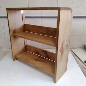 Solid Wood Folding Bookcase | Wooden Bookshelf That Folds | Shelf Unit ...