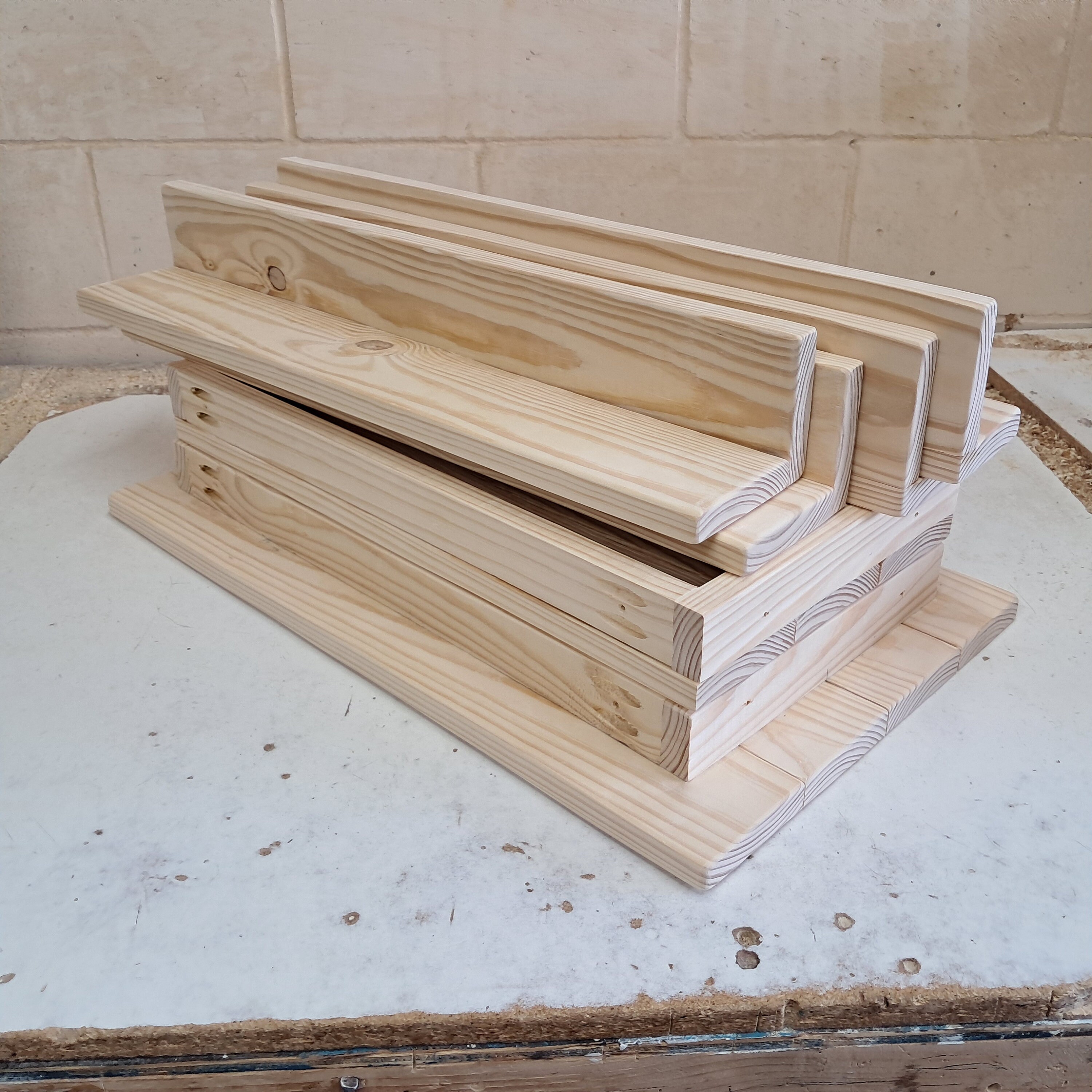 Wood Farmhouse End Table Kit | Easy to Assemble | Unfinished Accent ...
