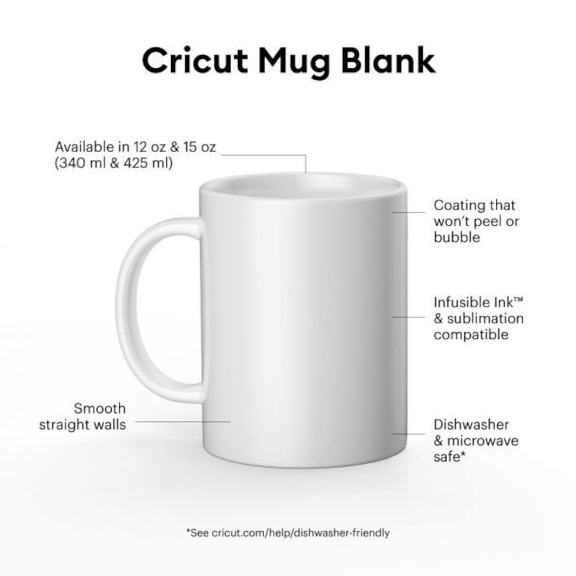 CRICUT MUGS 15 Ounce Size For SUBLIMATION Box Of 6 New Etsy