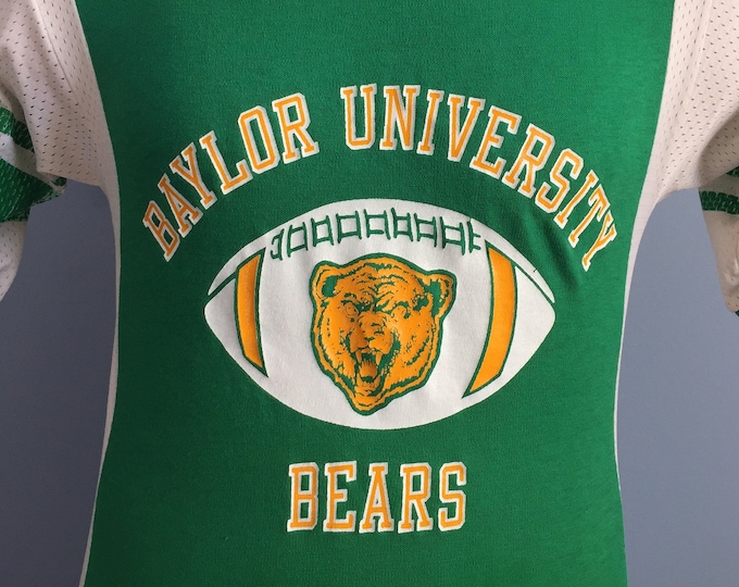 70s 80s Vintage Baylor University Bears BU Ncaa College T-shirt SMALL ...