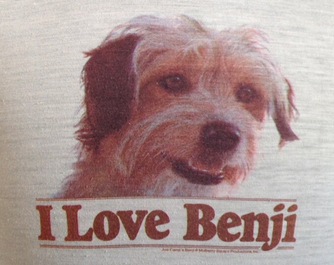 70s 80s Vintage I Love Benji T-shirt - SMALL - Etsy