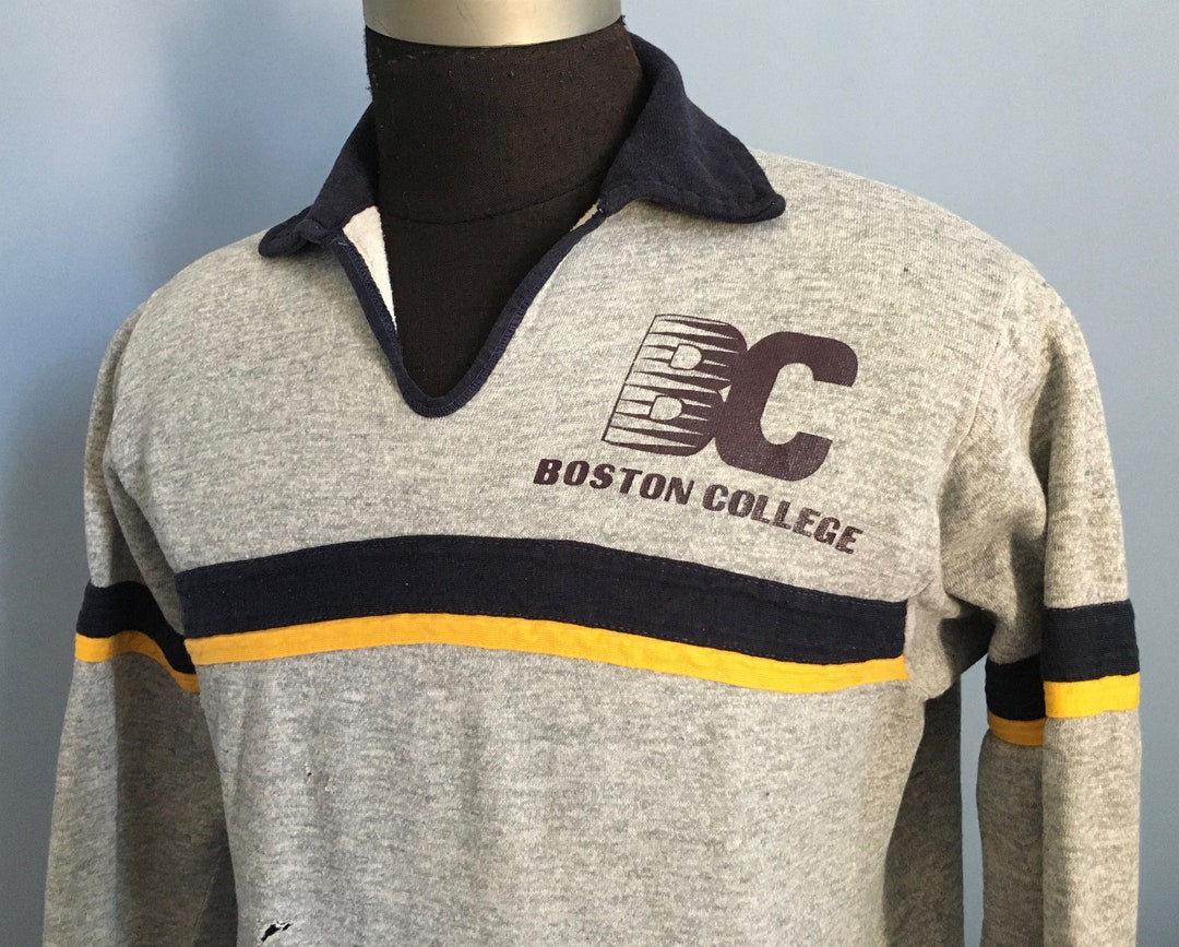 80s Vintage Boston College University Eagles BC Ncaa College Collared ...