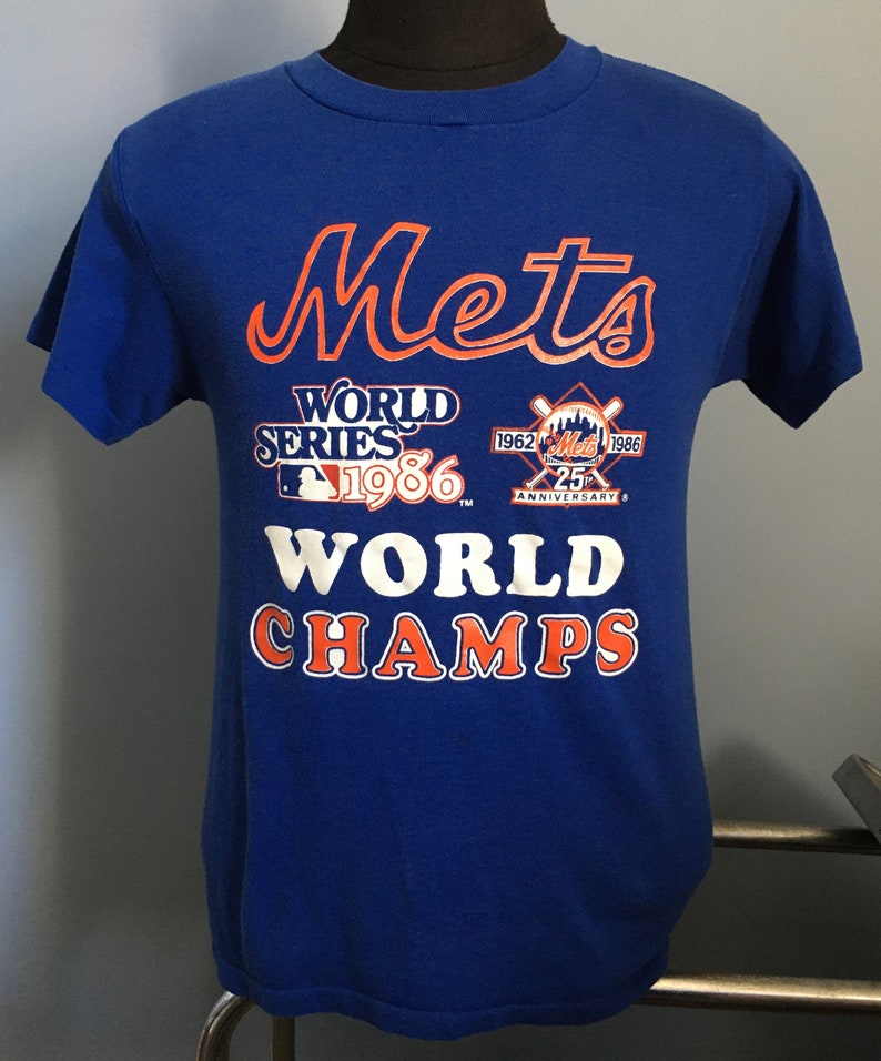 80s Vintage New York Mets World Champs 1986 World Series Champions 25th ...