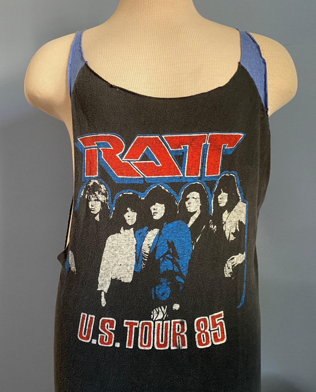 80s Vintage Ratt U.S. Tour 1985 Rat Cartoon '85 Music Rock Heavy Metal ...