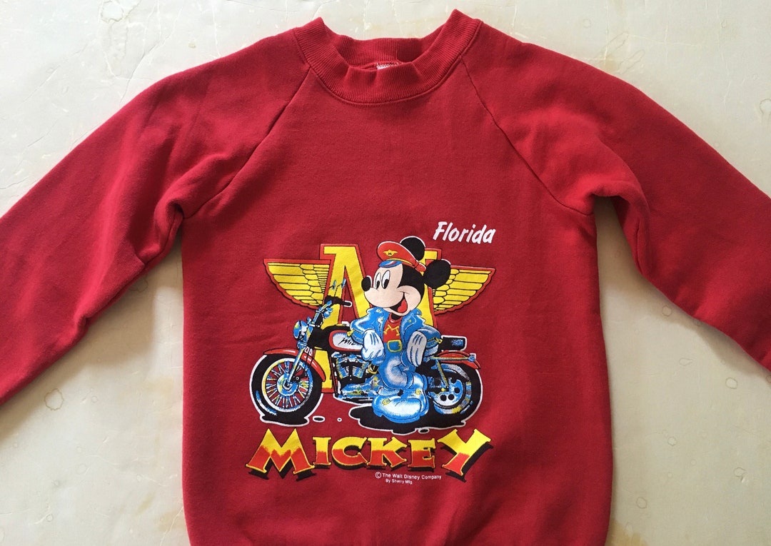 80s Vintage Mickey Mouse Walt Disney Florida Motorcycle Motor Cycle ...
