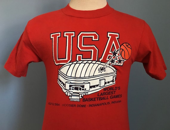 80s Vintage USA 1984 Olympic Basketball Trials Indianapolis - Etsy