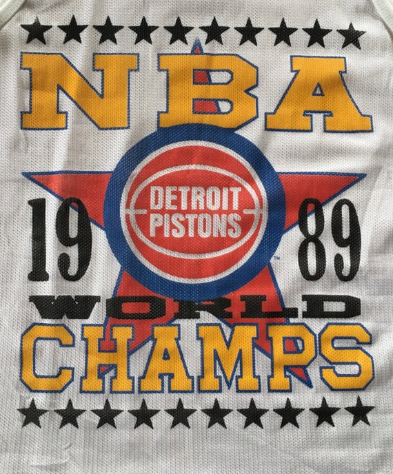 80s Vintage Detroit Pistons 1989 World Champs champio… - Gem