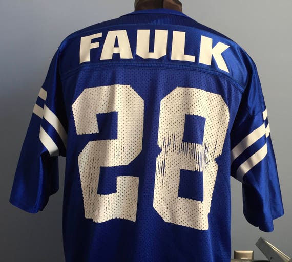 90s Vintage Marshall Faulk #28 Indianapolis Colts nfl… - Gem
