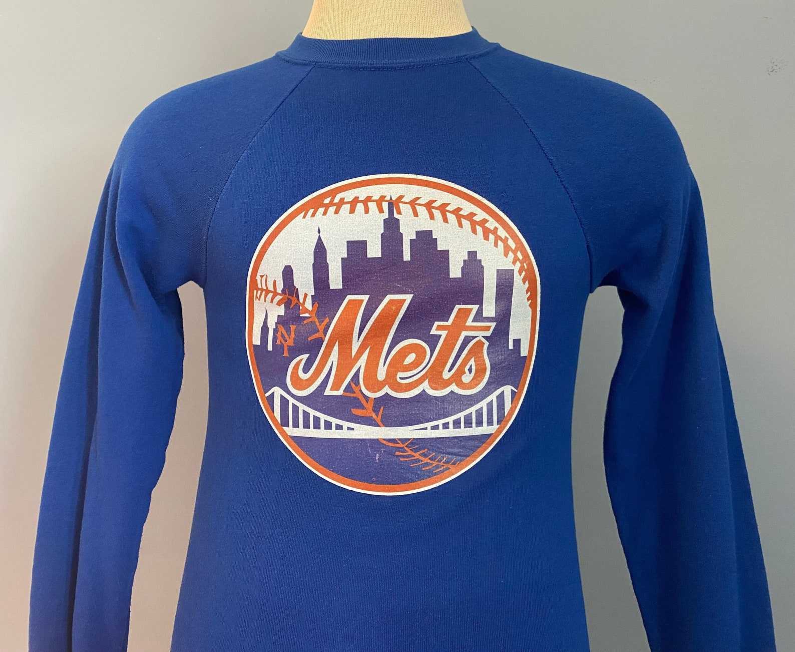 80s Vintage New York Mets Baseball Mlb Sweatshirt - SMALL - Etsy