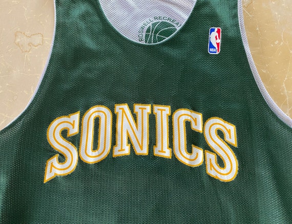 90s Vintage Seattle Supersonics Super Sonics #43 nba … - Gem