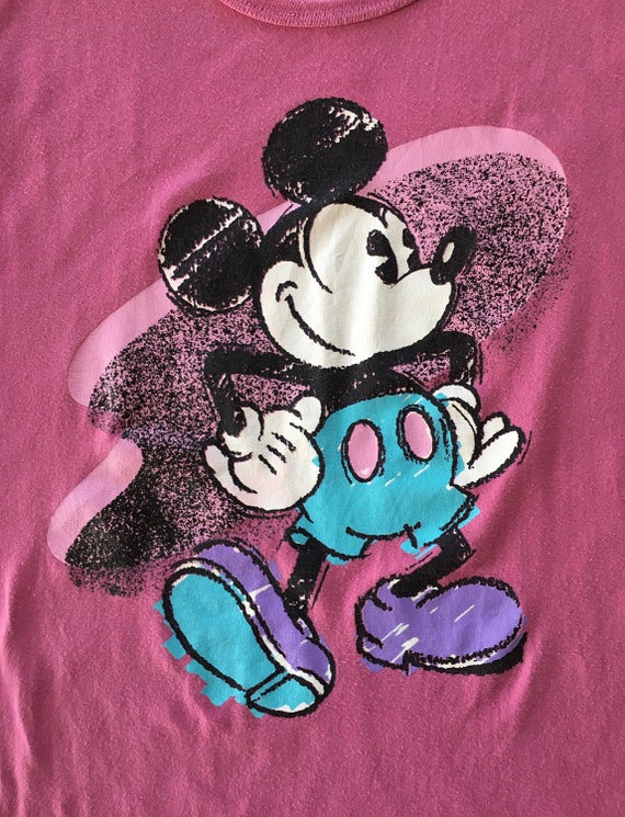 80s Vintage Mickey Mouse Walt Disney cartoon sleevele… - Gem