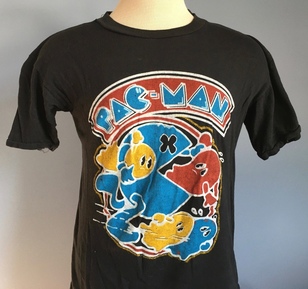 80s Vintage Pac-man Video Game Pacman Promo T-shirt - XS X-SMALL - Etsy