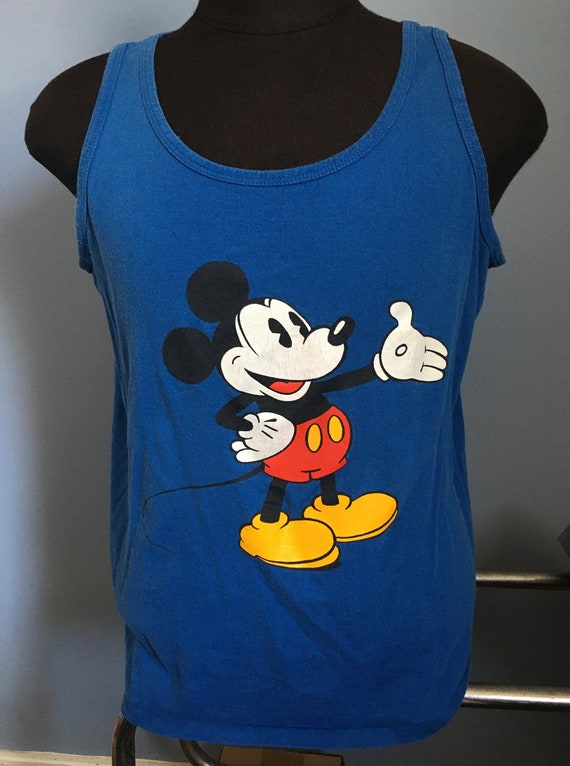 80s Vintage Mickey Mouse Walt Disney cartoon tank top… - Gem