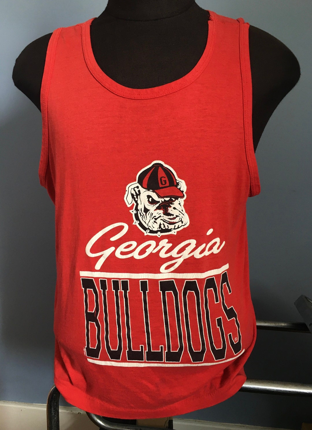 80s Vintage Georgia Bulldogs University UG Dawgs Ncaa College Tank Top T-shirt - MEDIUM - Etsy