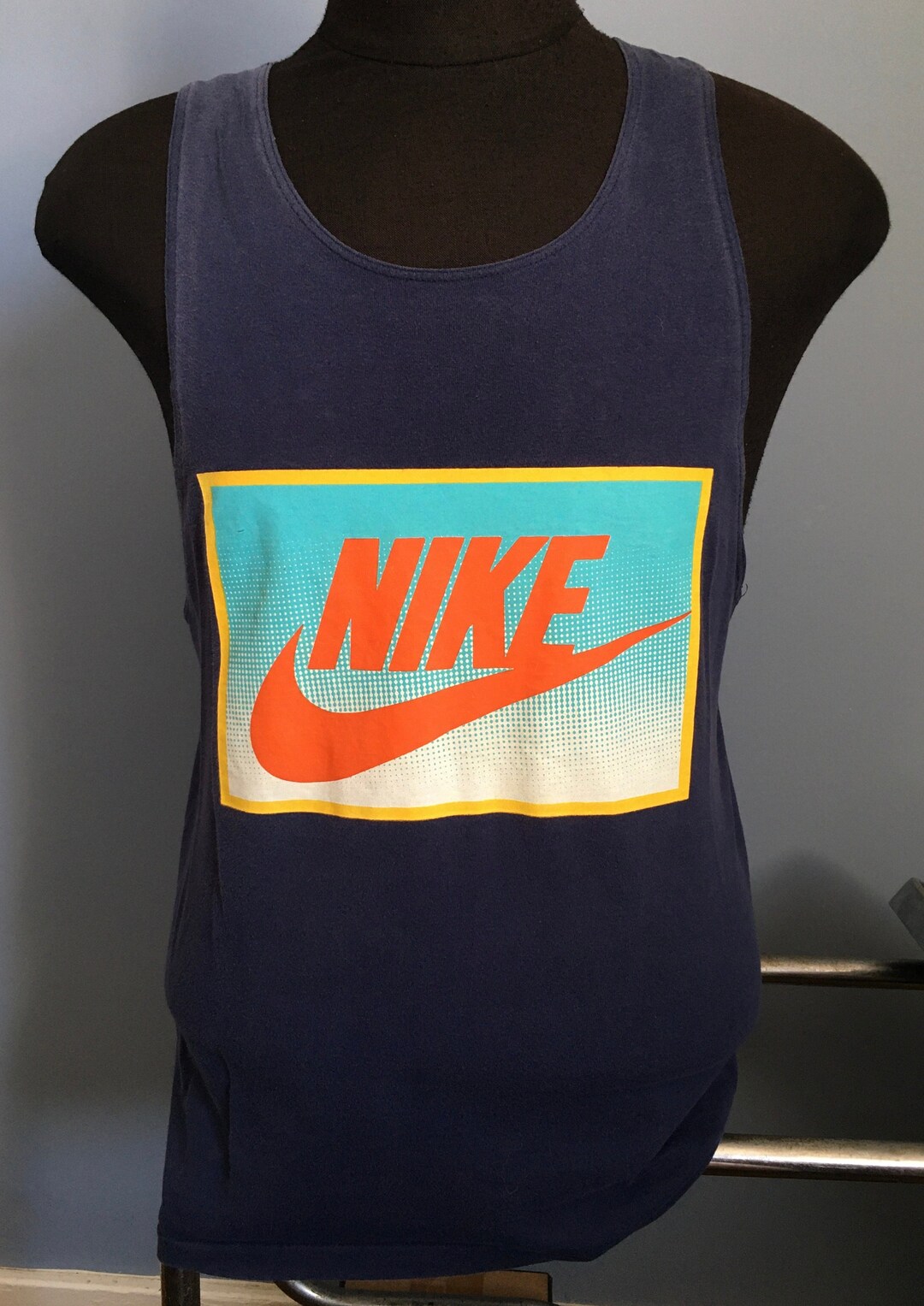80s 90s Vintage Nike Gray Tag Shoes Athletic Sports Tank Top Sleeveless ...