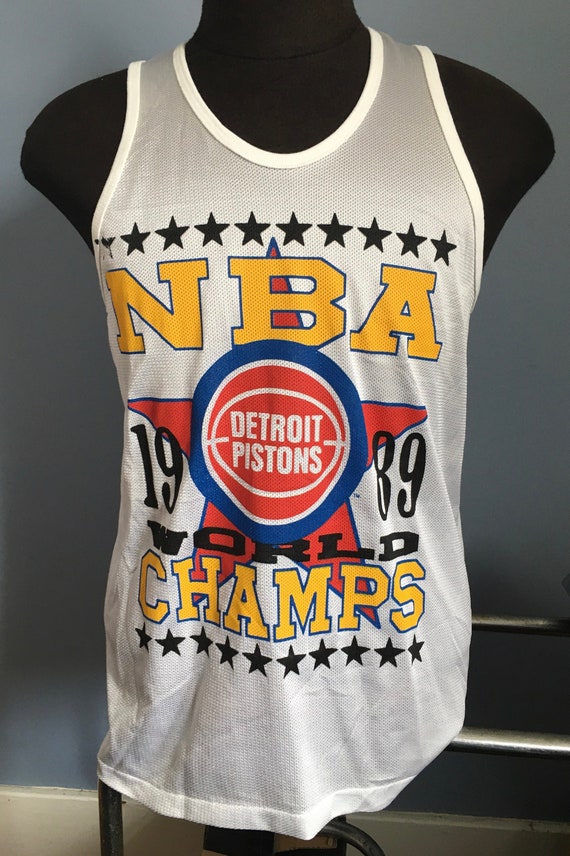 80s Vintage Detroit Pistons 1989 World Champs champio… - Gem
