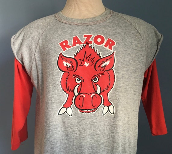80s Vintage Arkansas Razorbacks University Razor Back… - Gem