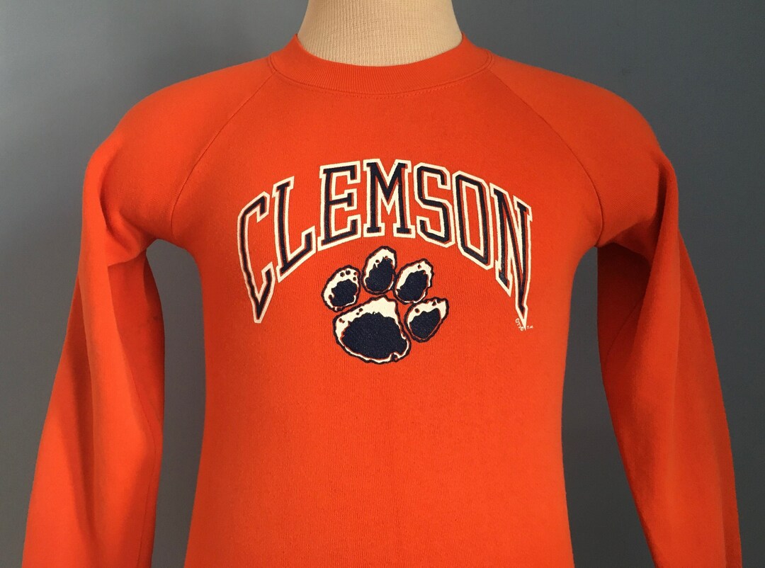 80s Vintage Clemson Tigers University Ncaa College Sweatshirt - XS X ...