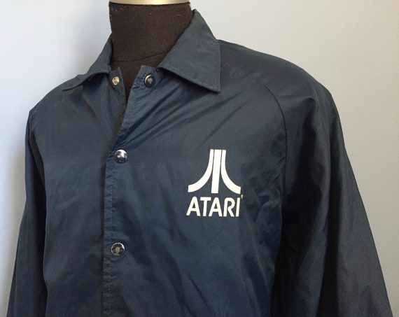 80s Vintage Atari video game windbreaker Jacket - LAR… - Gem