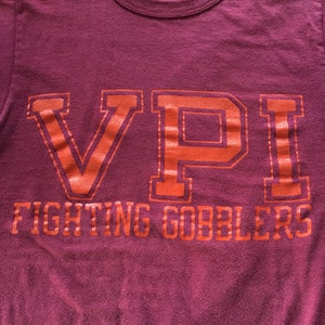 70s 80s Vintage VPI Fighting Gobblers Virginia Tech Hokies University ...