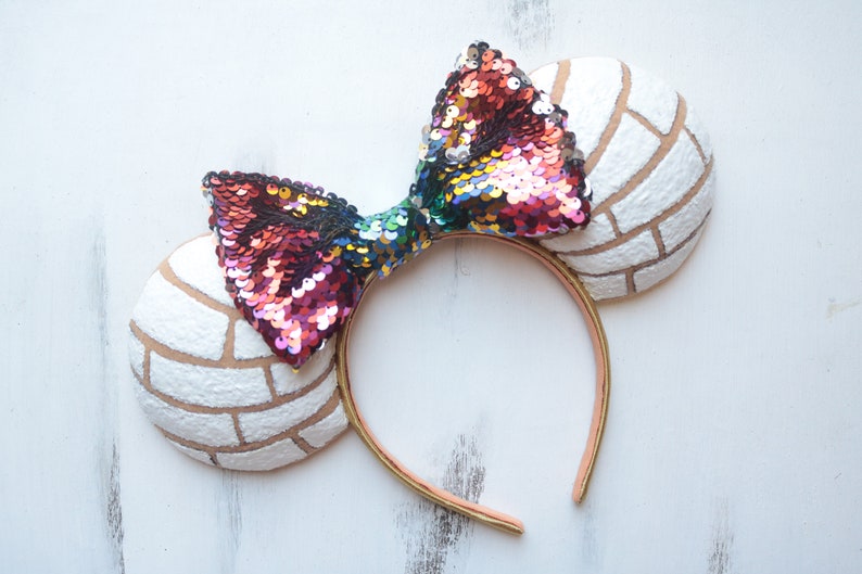 White Concha Minnie Ears, Food Minnie Ears, Pan Dulce Ears, Concha ...