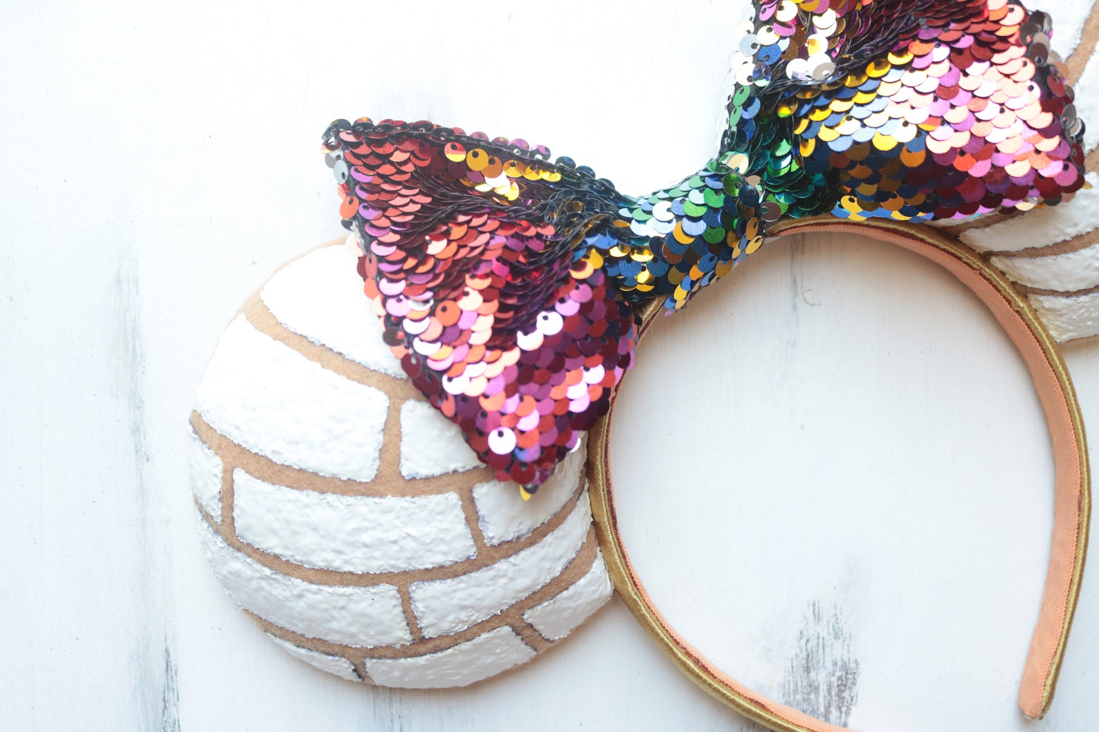 White Concha Minnie Ears Food Minnie Ears Pan Dulce Ears - Etsy