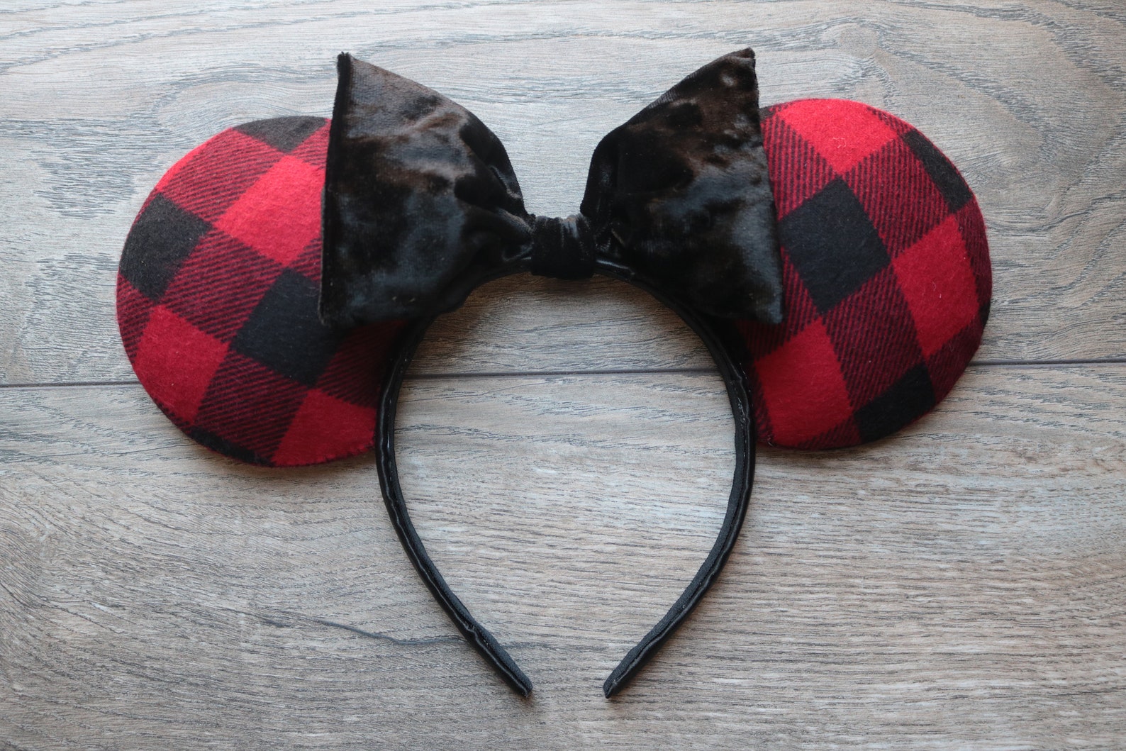 Red & Black Plaid Buffalo Ears Holiday Earsbuffalo Check | Etsy