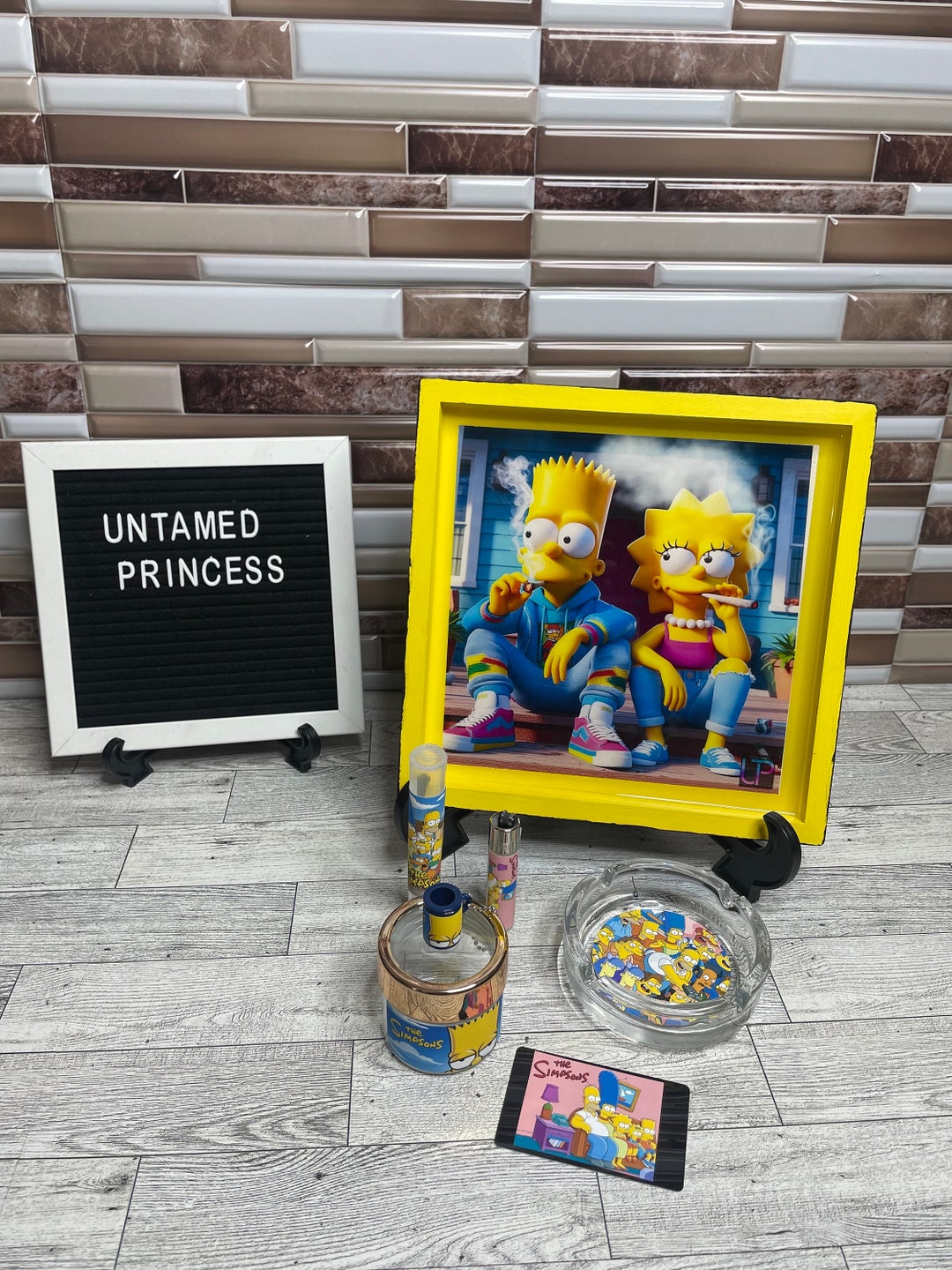 The Simpson Siblings Rolling Tray Set - Etsy