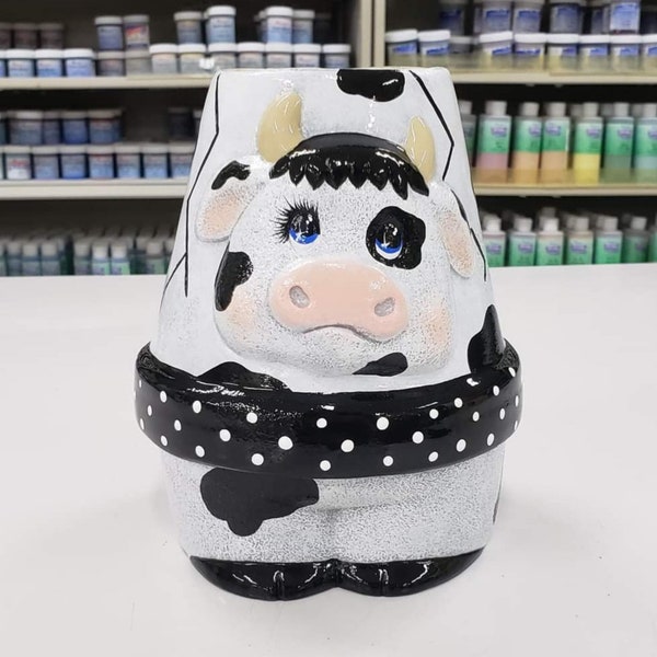 Cow Flower Pot - Etsy