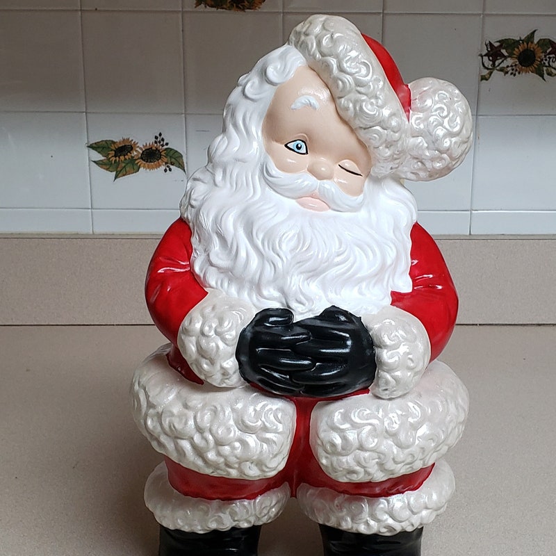 Ceramic Santa - Etsy