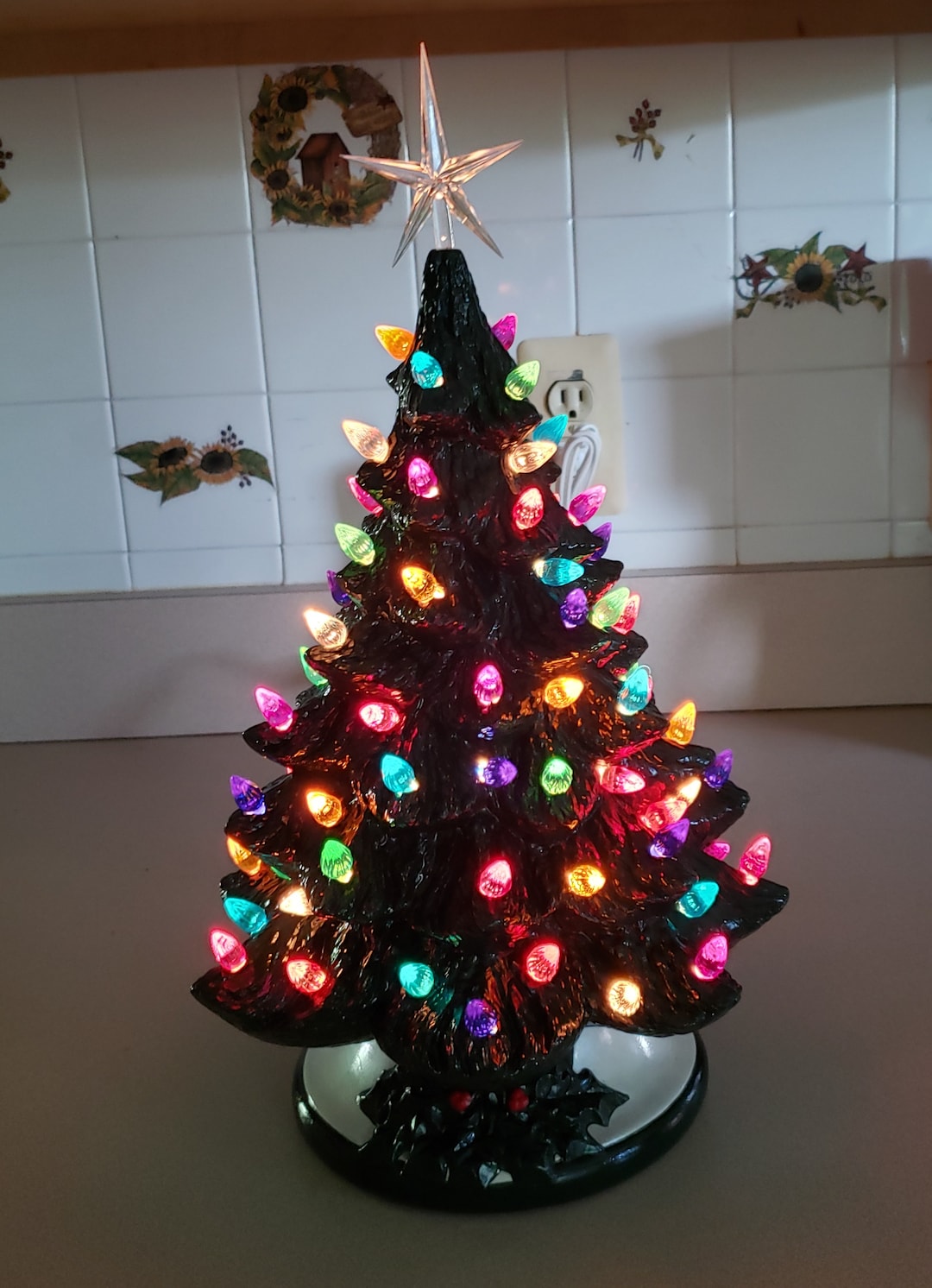 13" Mini Ceramic Christmas Tree - Etsy