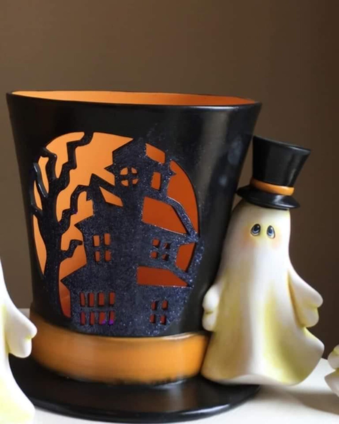 Halloween Ghost Ceramic Top Hat - Etsy
