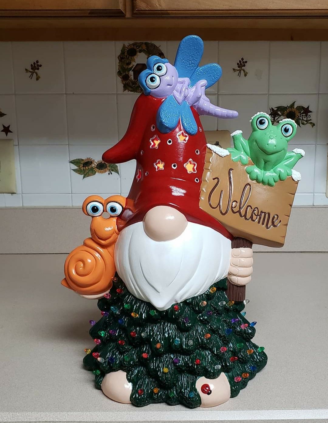 Garden Gnome With Welcome Sign - Etsy