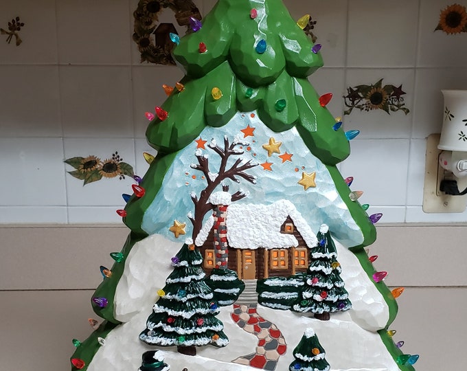 Christmas Tree With Scene - Etsy